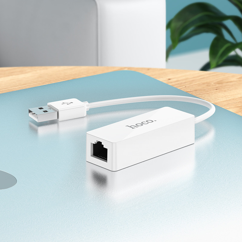 Ethernet адаптер переходник Hoco Ua22 Rj45 To Usb белый Id 1874933613
