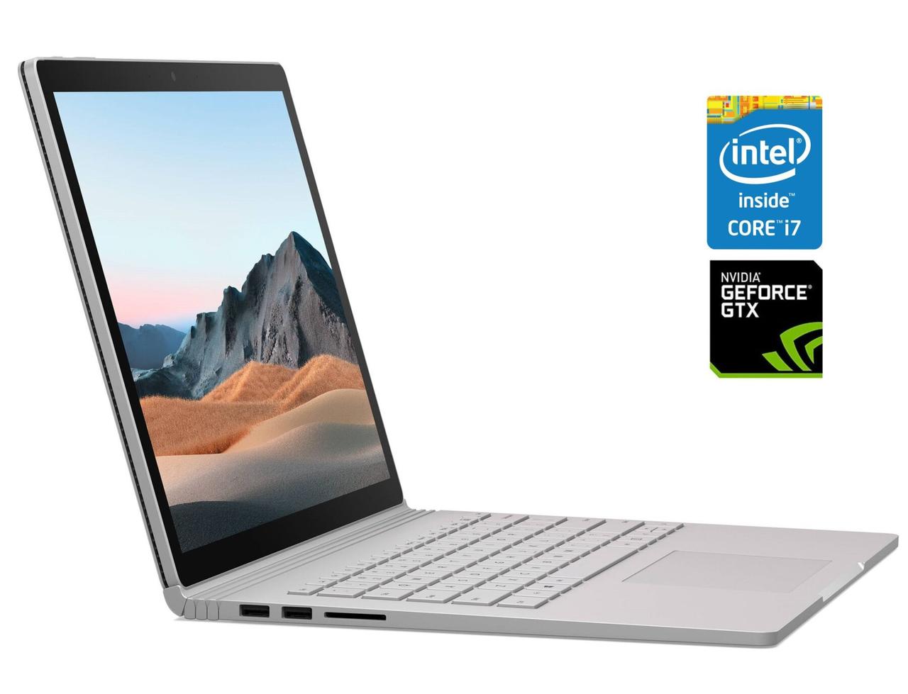 Ноутбук Microsoft Surface Book/ 13.5" 3000x2000 Touch/ i7-6600U/ 8GB RAM/ 256GB SSD/ GTX 965M ...