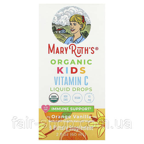 Витамин C для детей MaryRuth Organics, Organic Kids, Жидкие капли с ...