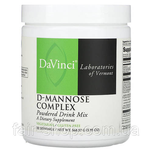 D-Манноза DaVinci Laboratories of Vermont, D-Mannose Complex, Powdered Drink Mix, 5.95 oz (168. ...
