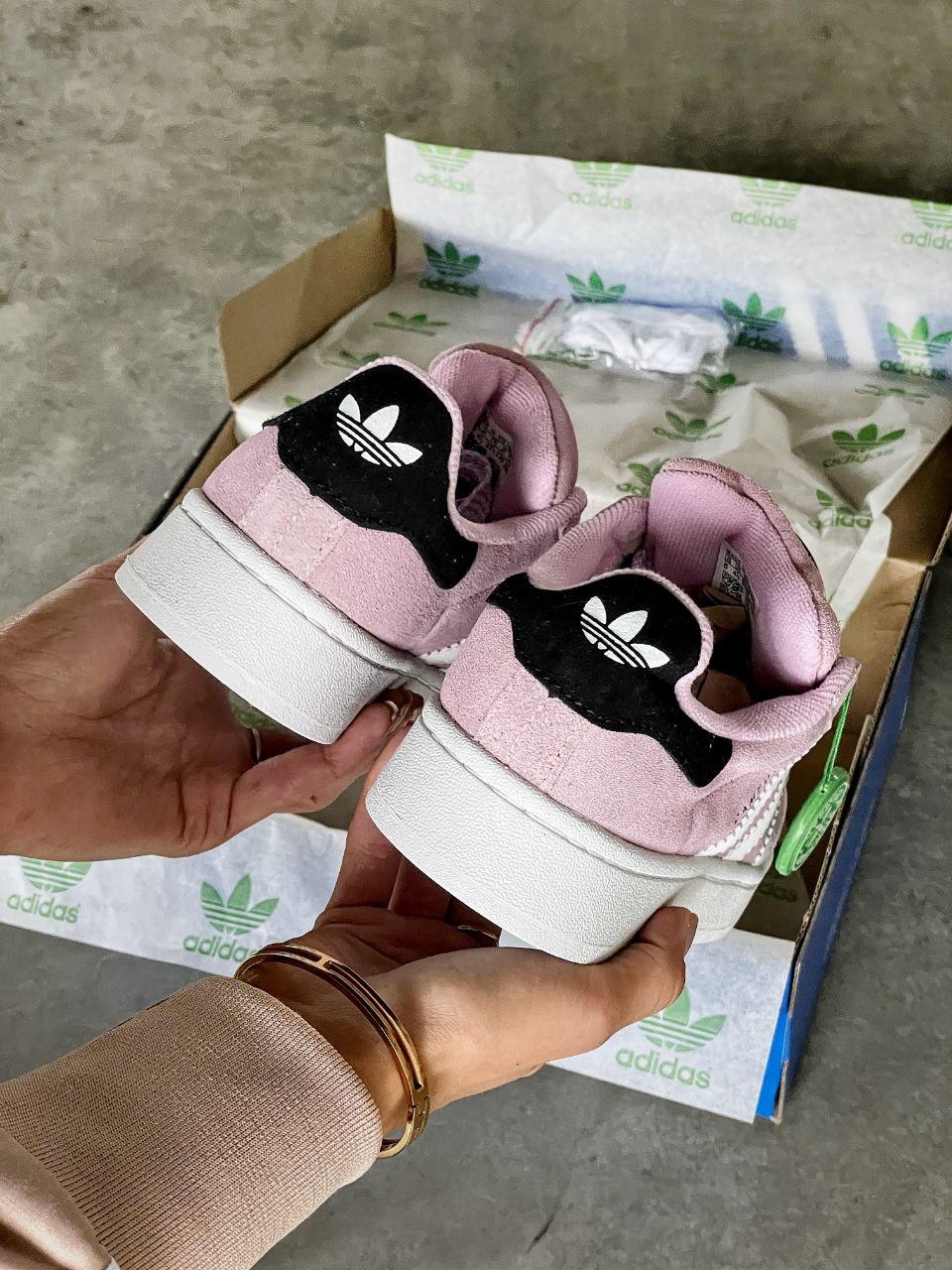 Женские кроссовки Adidas Campus 00S pink white Адидас Кампус розовые ...