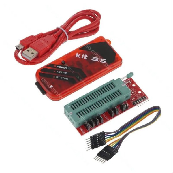 Програматор PicKit3.5 набір (+ZIF-панель, шлейф, кабель USB) (ID#2072211457), ціна: 1120 ...