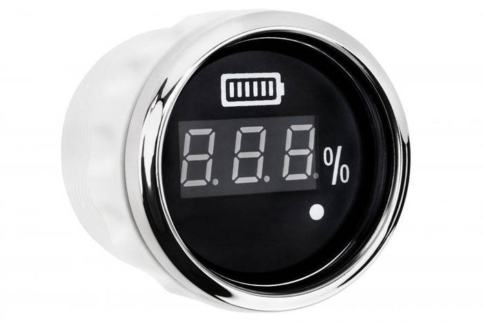 Цифровой вольтметр GAUGE 52MM с функцией предупреждения (черный) LED ...