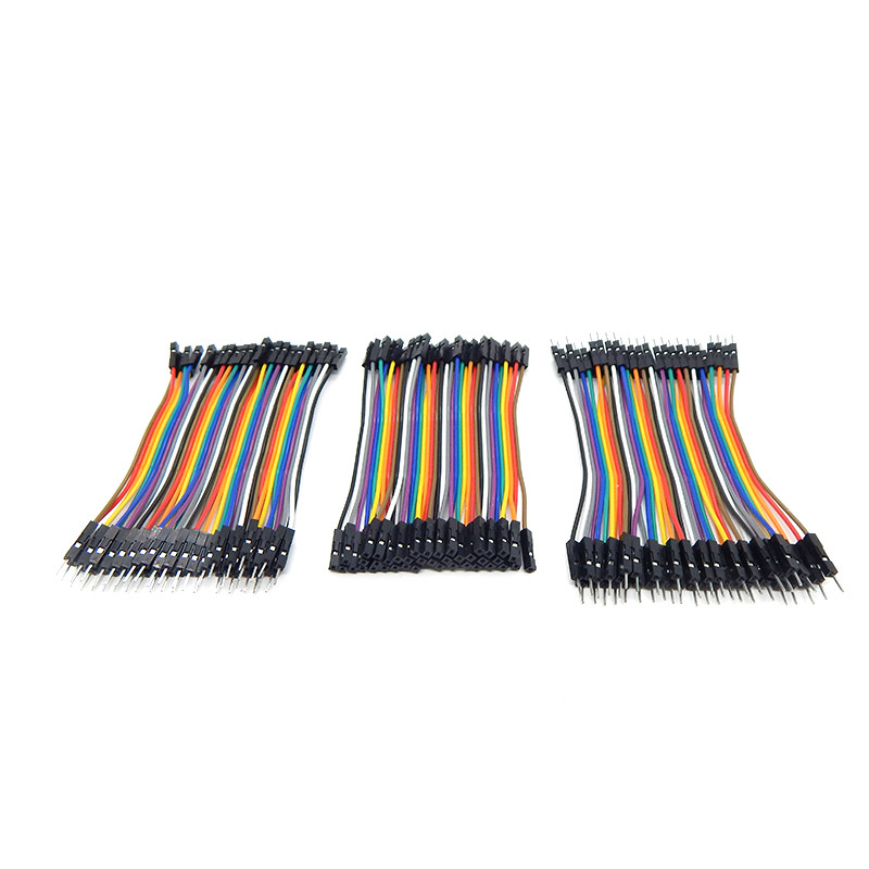 Набір дротів Arduino зєднувальних довжина 10 см Комплект перемичок 120 шт 3 види по 40 шт