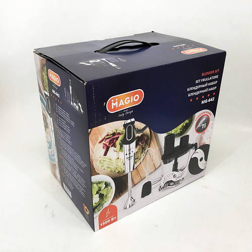 Портативный блендер MAGIO MG-642 / Блендер для дома / Блендер VI-752 погружной нержавеющая (ID ...