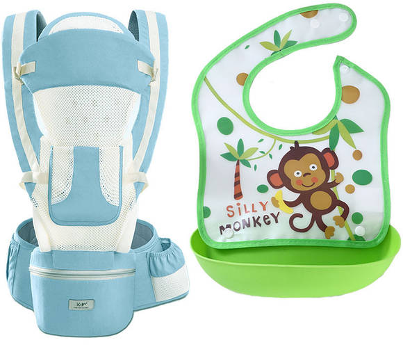 Хіпсит ерго-рюкзак кенгуру-переноска із сіткою слинявчик-трансформер ...