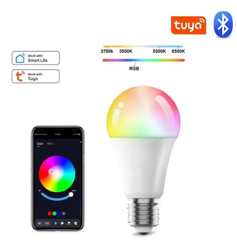 Умная лампа Tuya 9 Вт, светодиодная лампа E27 , умные лампы RGB, 220 В ...