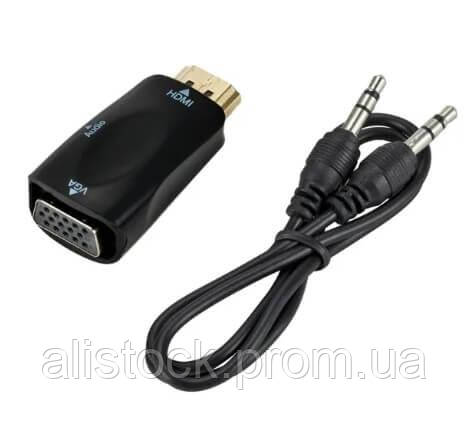 Переходник HDMI - VGA F/M с аудио выходом 3,5 мм (ID#2075623758), цена ...