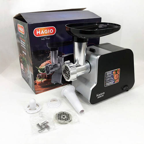 Электрическая мясорубка Magio MG-268 2000 Вт | Мясорубка металлическая | Мясорубка BR-540 для ...