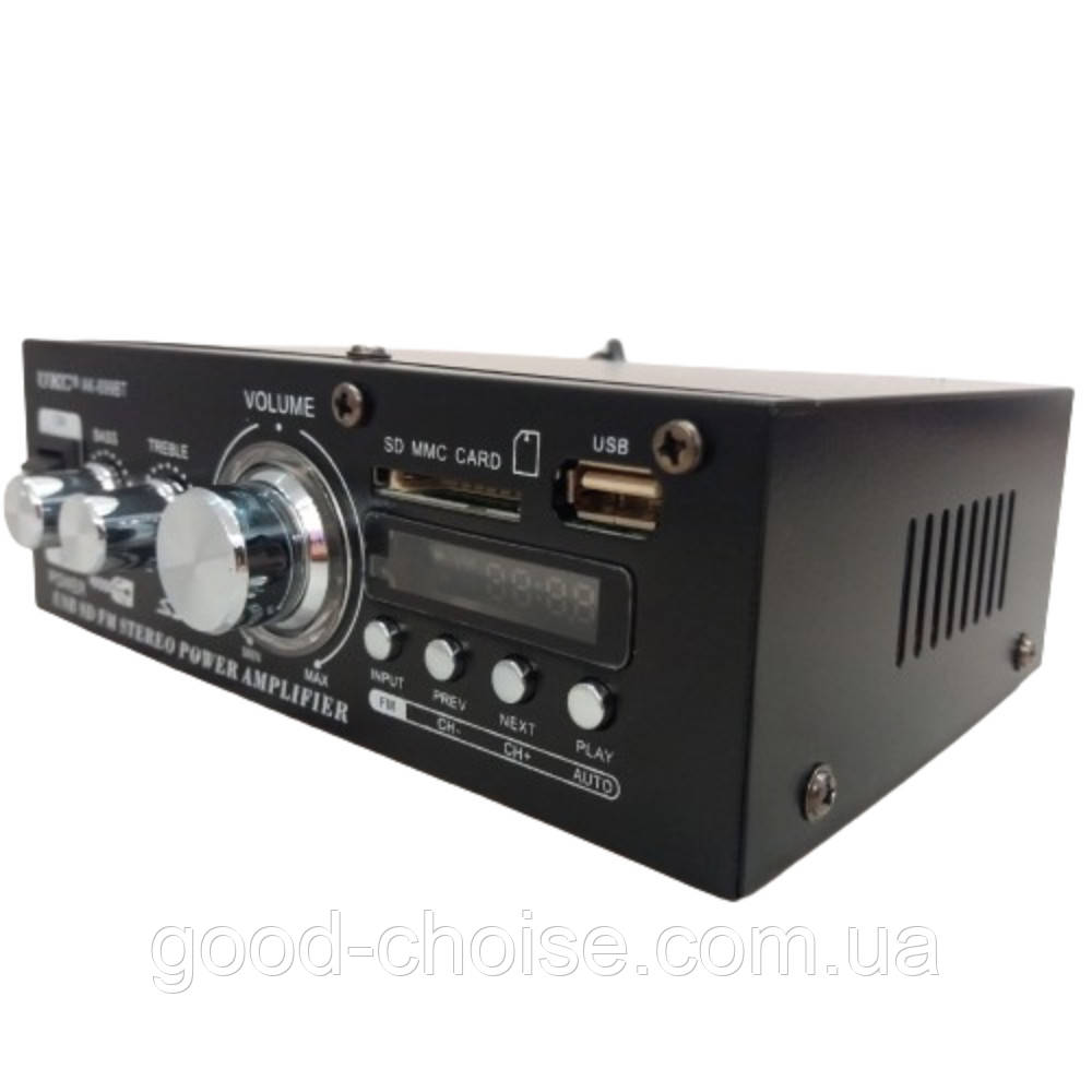 Усилитель звука двухканальный с радио, USB и Bluetooth + пульт ДУ, UKC ...