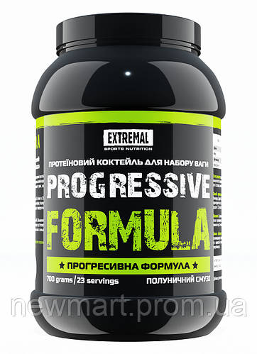 Протеин для набора веса 700 г Клубничный смузи Extremal Progressive ...