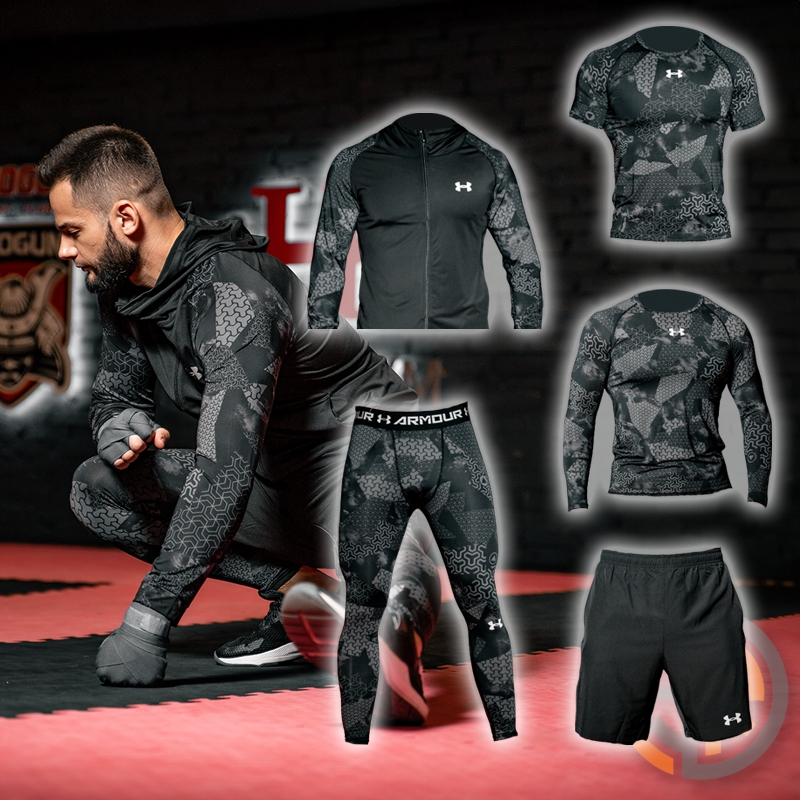 Компрессионная одежда для спорта мужская Under Armour 5в1 комплект ...