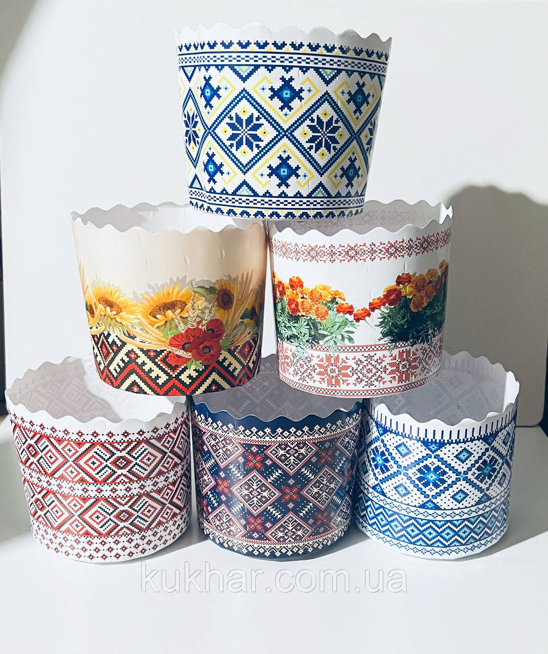 Бумажные формы для пасок 70*85 "Вышиванка" (уп 50шт) - купить в Украине ...