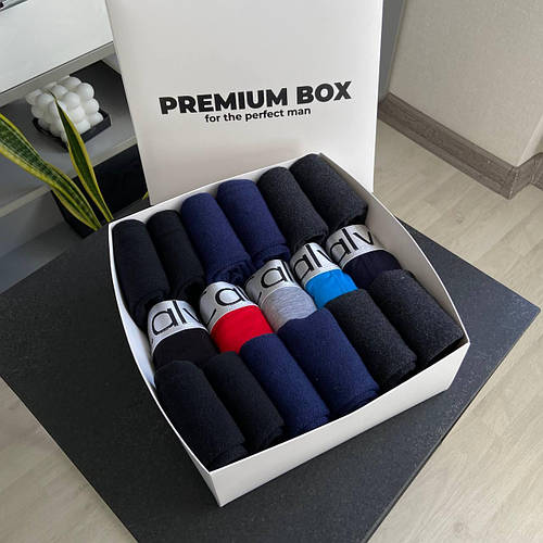 Premium Box CK Boxer Silver (5 шт трусів + 12 пар шкарпеток махра) (ID ...