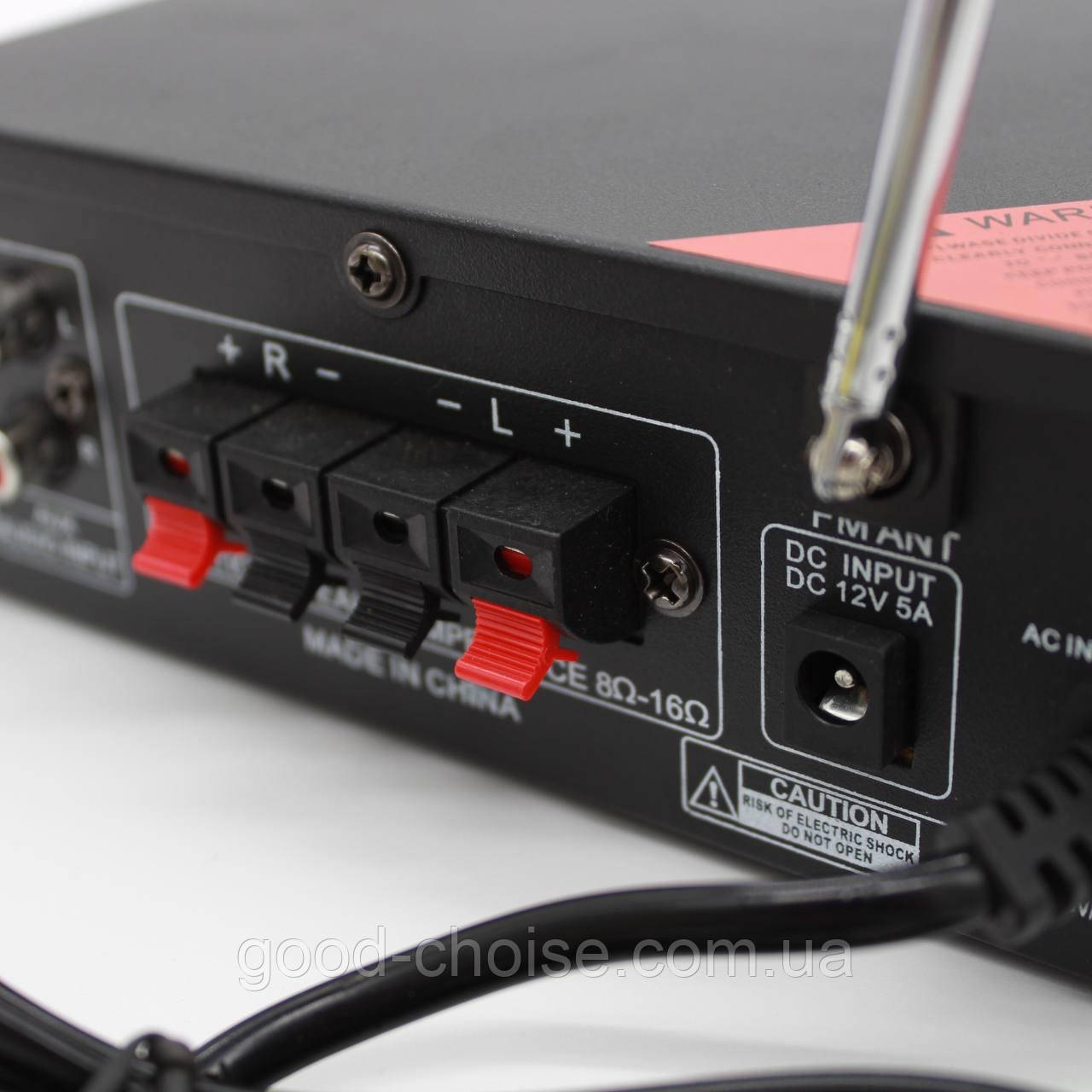 Усилитель звука двухканальный с радио, USB и Bluetooth + пульт ДУ, UKC ...