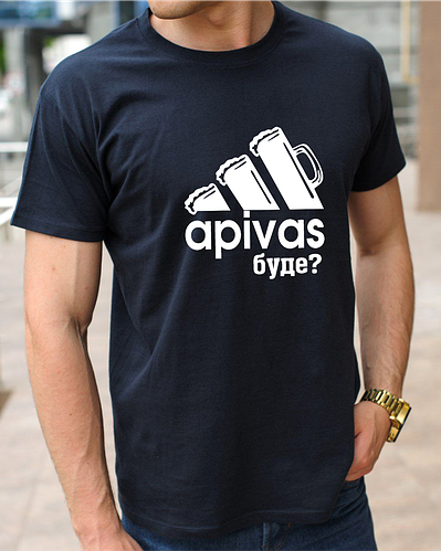 Мужская модная футболка с принтом Apivas буде?, магазин одежды ...
