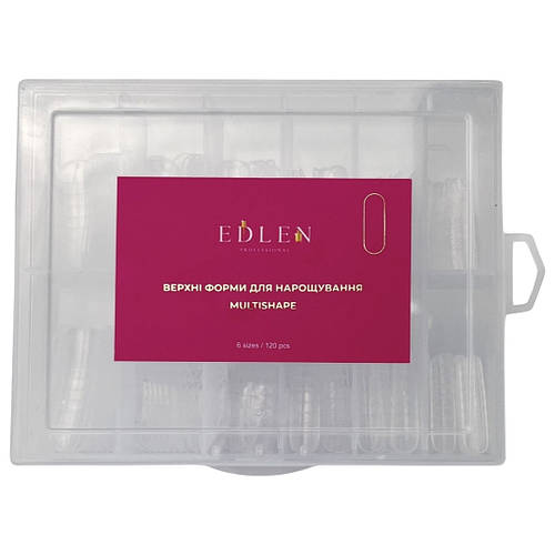 EDLEN Верхні форми для нарощування Multishape (універсальні), 120 шт ...