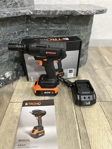 НОВИНКА / Безщітковий акумуляторний ударний гайковерт Stromo AWA25 з АКБ і ЗП, 680 Нм / ГАРАНТІЯ ...