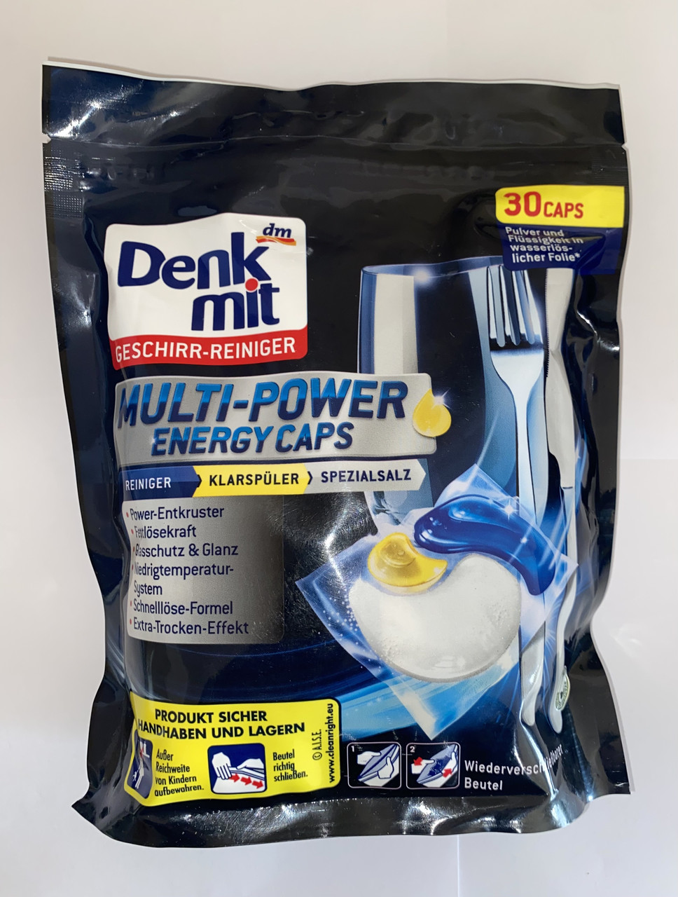 Капсулы Denkmit Multi-Power Energy Caps для посудомоечной машины 30 шт ...