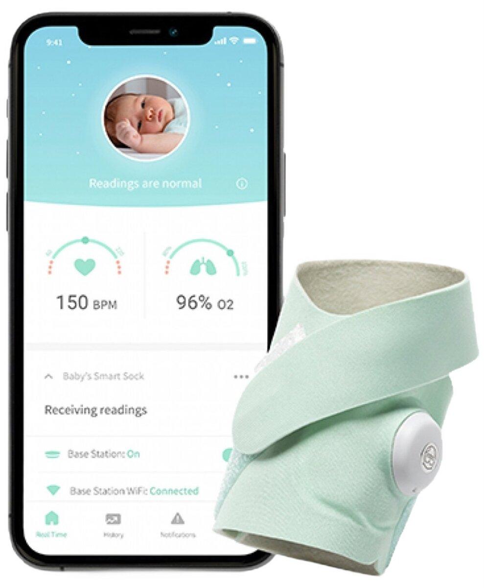 Электронная няня OWLET Smart Sock 3, монитор дыхания, мятный DOB, цена: 17800 ₴, купить на Prom.ua