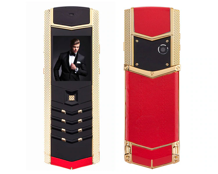 Кнопковий телефон H-Mobile V1 (Hope V1) red-gold. Vertu design, ціна ...