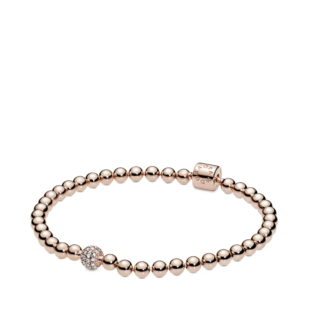 Серебрянный браслет Бисер и Pavé Pandora Rose 588342CZ 19 (ID ...