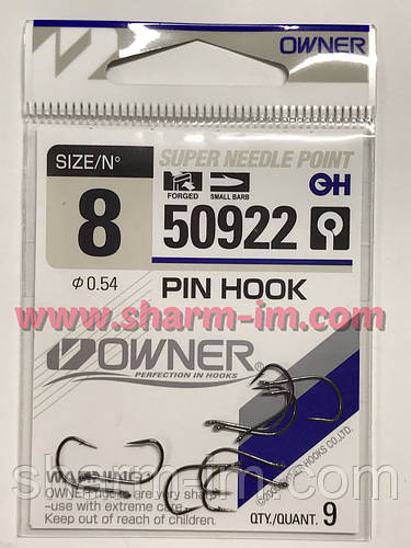 Крючки Owner PIN HOOK 50922 BN №8 ОРИГИНАЛ (ID#2082598375), цена: 103. ...
