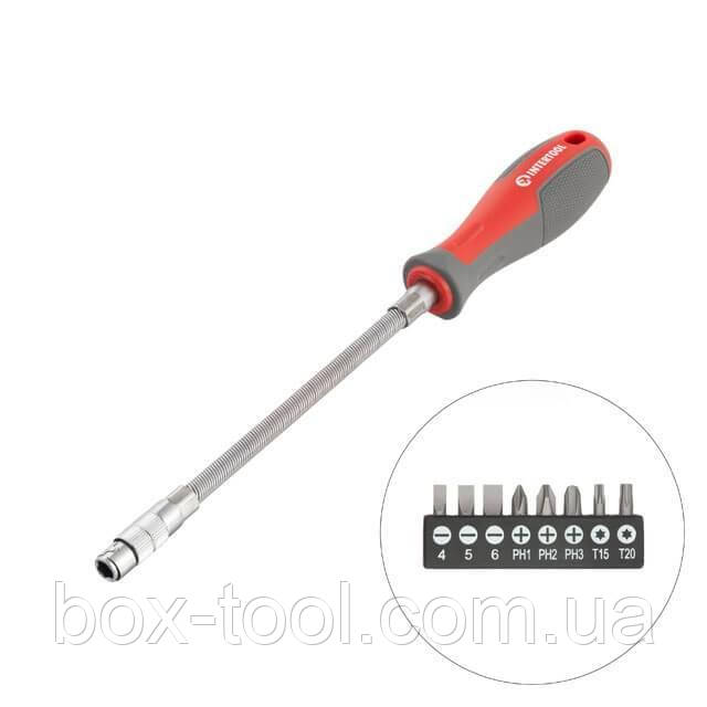 Викрутка з гнучким подовжувачем і комплектом насадок 9 од. INTERTOOL VT-3342, ціна: 155 ...