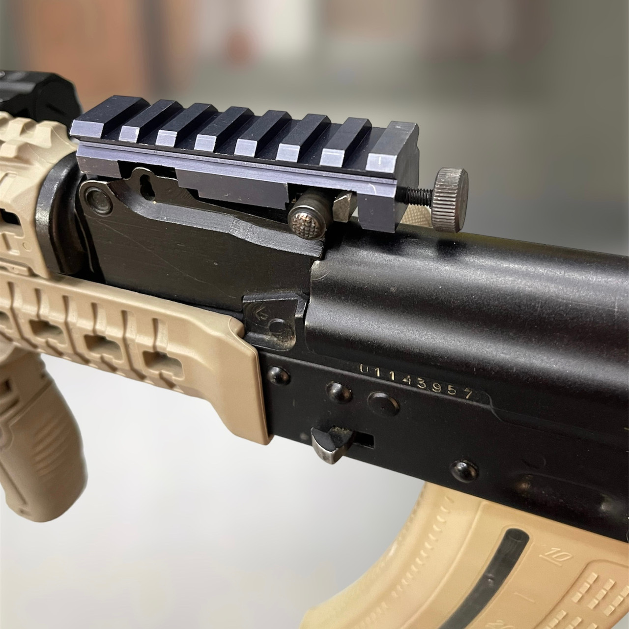 Швидкознімна планка Picatinny БМ для АК, на цілик, 7 слотів, довжина 80 ...