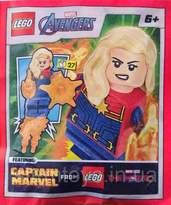 Коллекционная LEGO мини фигурка детская Лего Супергерои Капитан Марвел ...