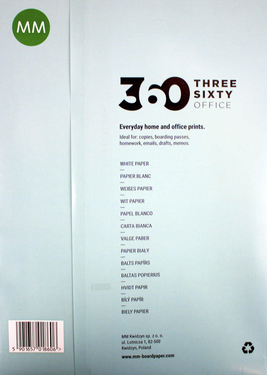 Папір офісний A4 "360 Office" 80г/м2 C (500арк)(5)(300) (ID#2035262027), цена: 177 ₴, купить на ...