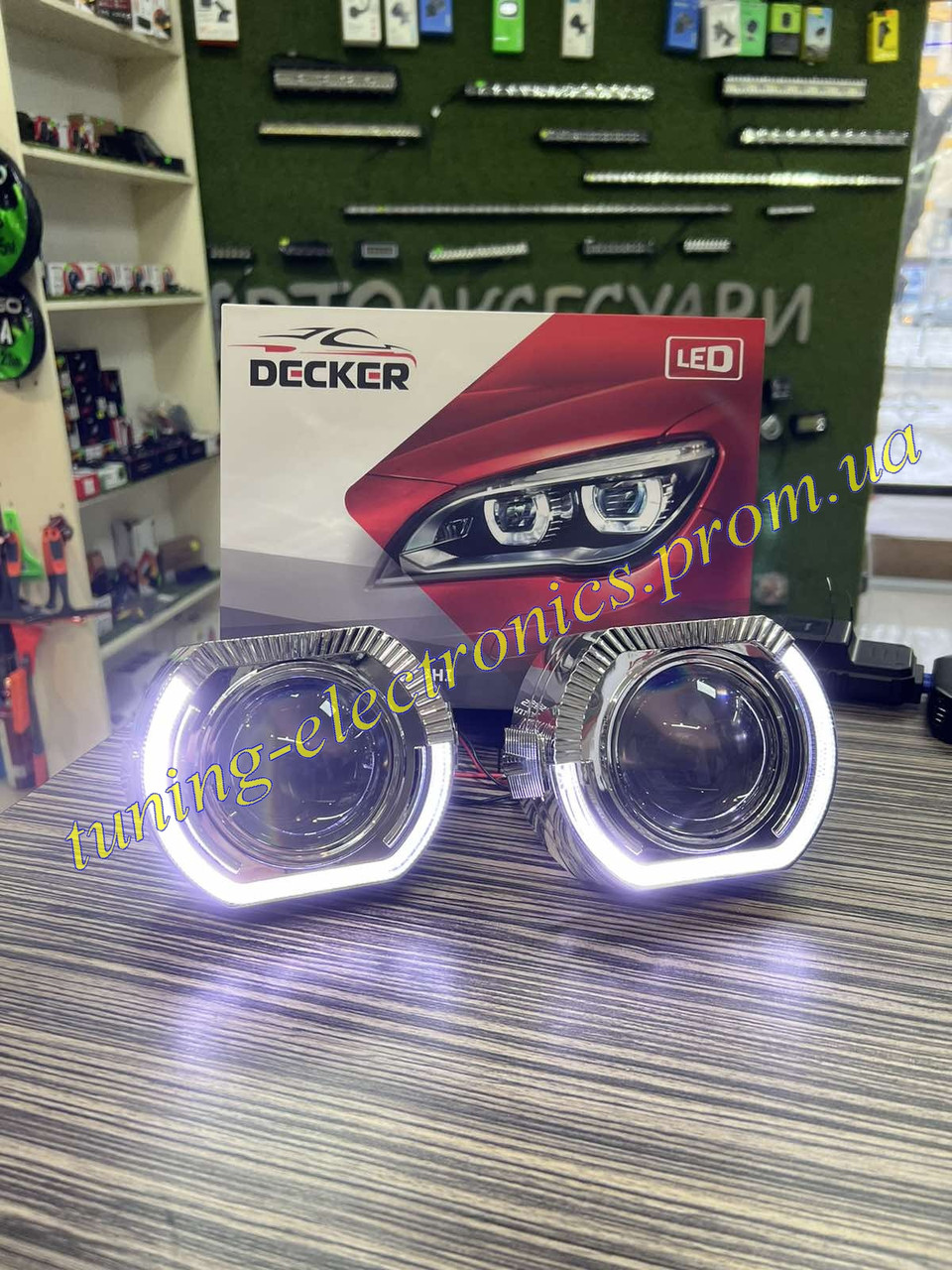 BiLed Світлодіодні LED лінзи DECKER LED BL 3.0" P-2 130 Watt пара 3.0 ...