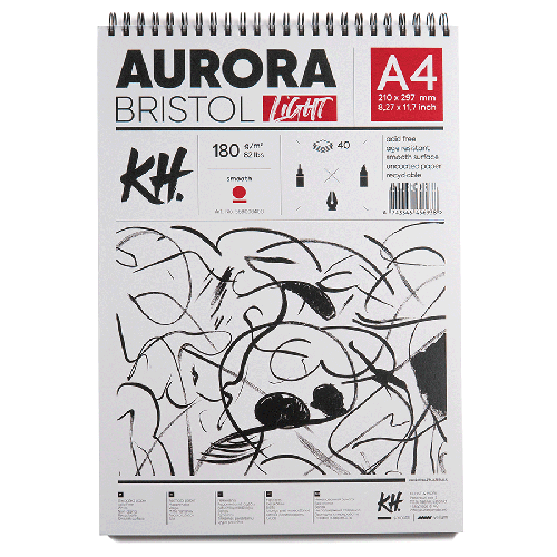 Альбом для рисунка на спирали Portrait (Bristol), А4, 180 г/м2, 40 л ...