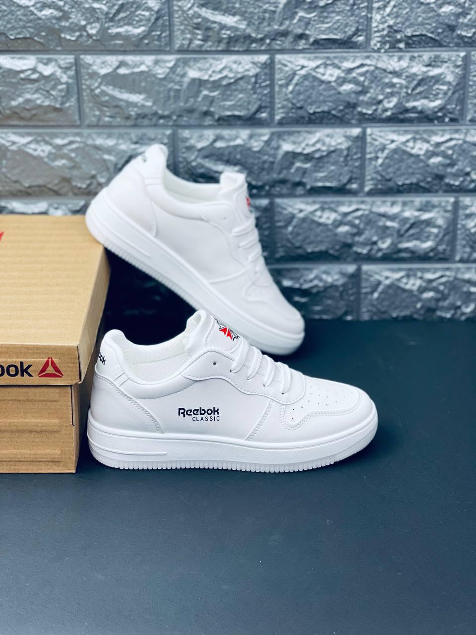Женские Кроссовки Reebok Белые Кожаные Кроссовки Рибок Жіночі Кросівки ...