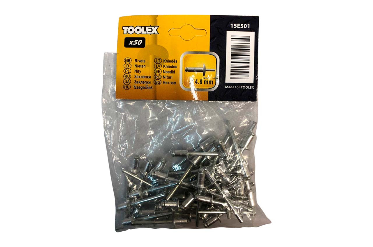 Заклепка Toolex - 4,8 x 8мм (50шт) (15E501) (ID#2086487133), цена: 26 ...