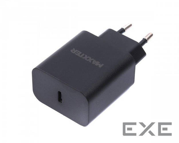Зарядное устройство Maxxter 1 USB Type-C + cable Type-C to Type-C (WC-PD25W-CtC-01) (ID ...