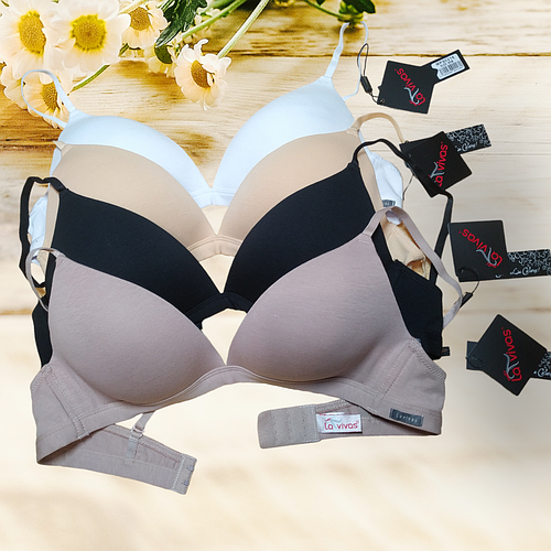 Бюстгальтер бавовняний без кісточок LaVivas Чашка B С 85C, бежевий (ID#2086915537), ціна: 345 ...