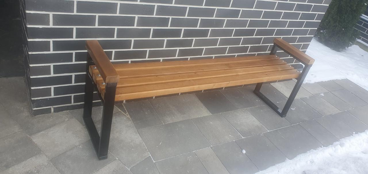 Скамейка садовая парковая без спинки 150 см, цена 2850 ₴: купить на ...