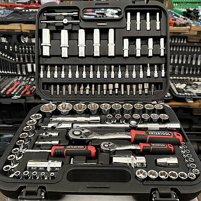 Набір інструментів 1/2 "& 1/4", 110 од., SUPER LOCK STORM, Cr-V INTERTOOL ET-8110, ціна: 3666 ...