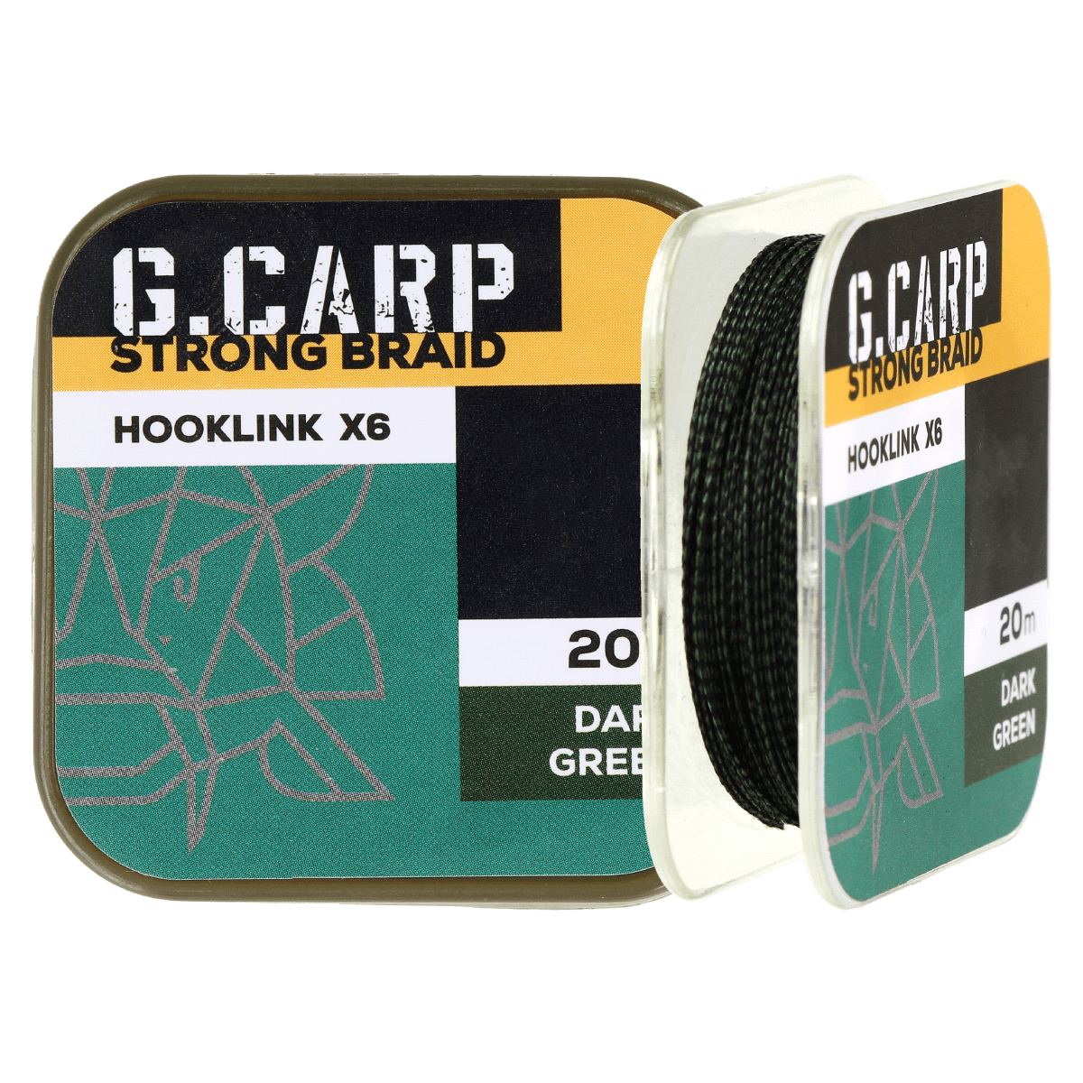 Поводочный материал GC G.Carp Strong Braid Hooklink X6 20м 20lb Dark ...
