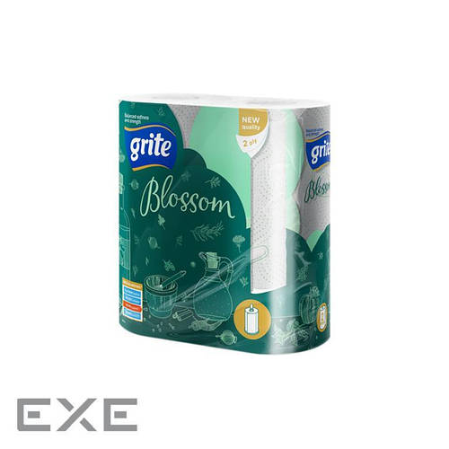 Бумажные полотенца Grite Blossom 2 слоя 2 рулона (4770023348637) (ID ...