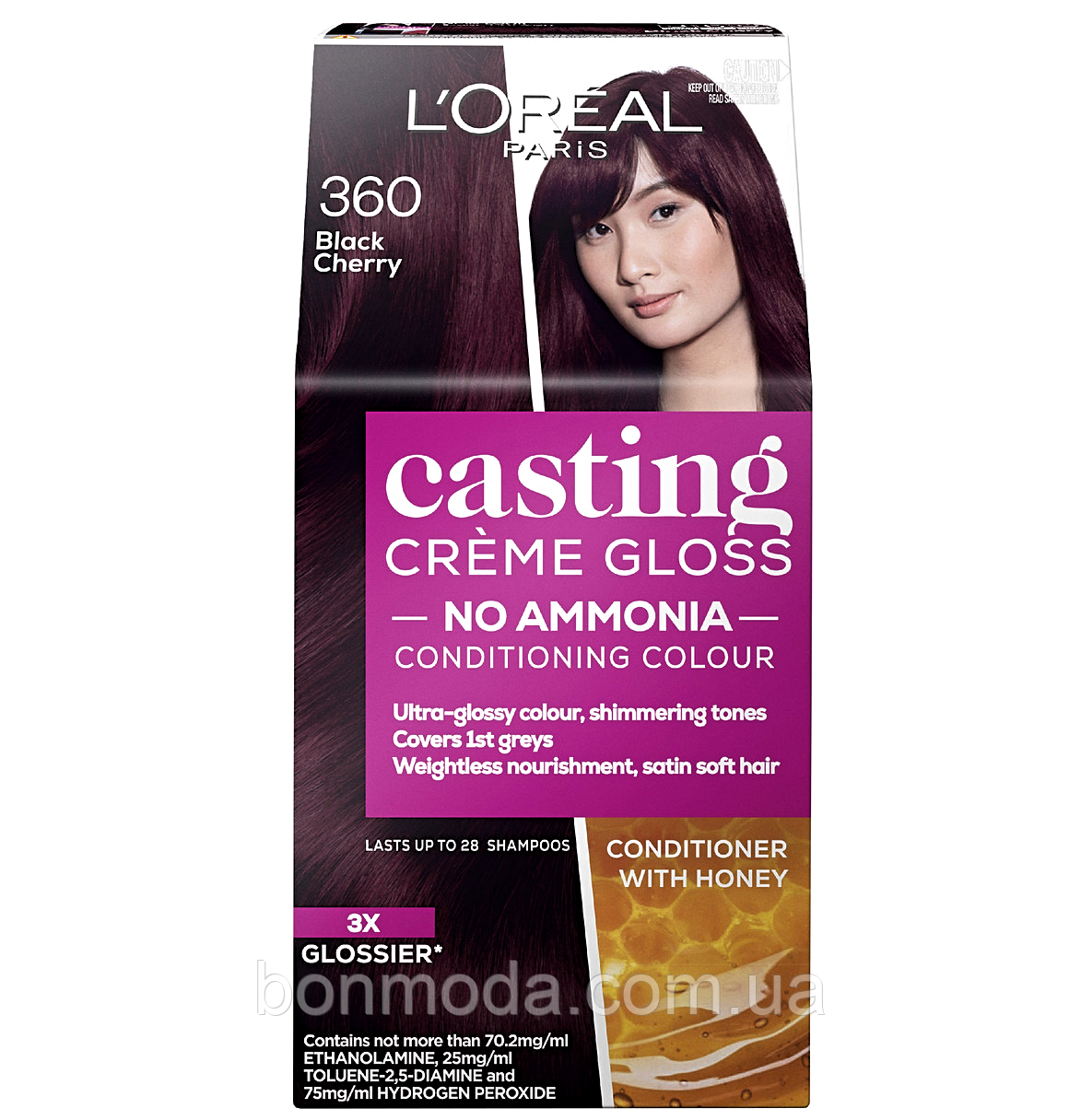 Краска уход для волос L'Oreal Paris Casting Creme Gloss тон 360 "Чёрная ...