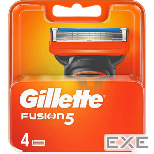 Сменные кассеты Gillette Fusion5 4 шт. (7702018874460/7702018866984 ...