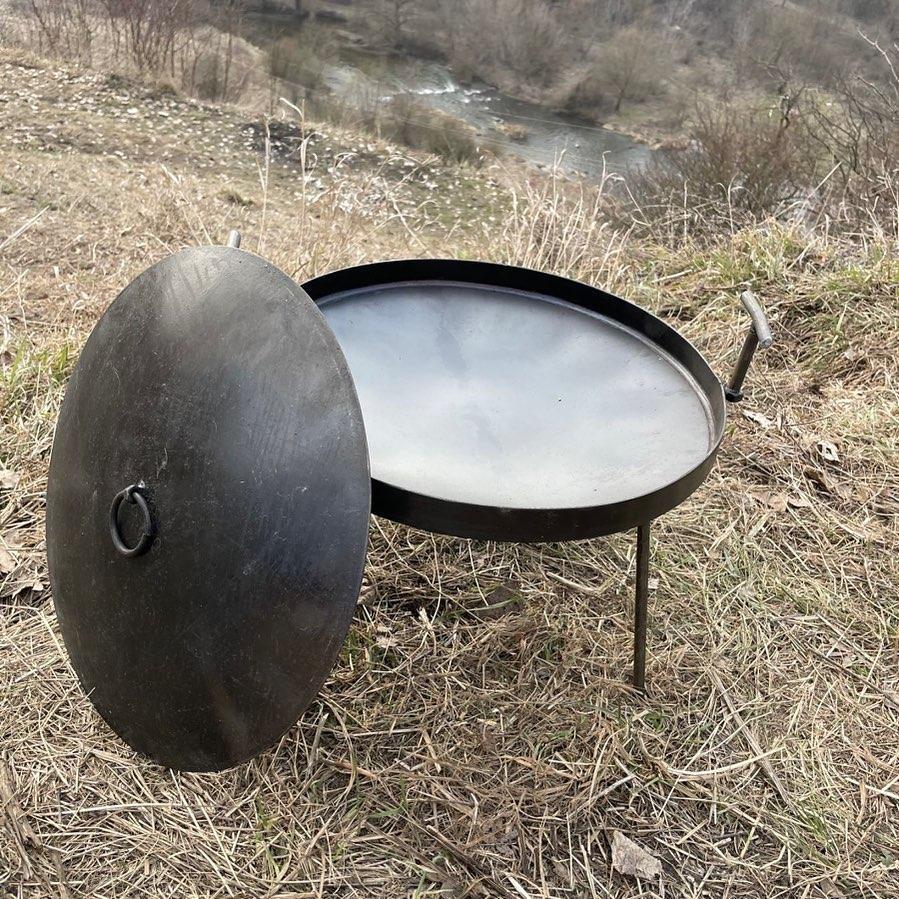 Сковорода мангал из диска бороны Сковорода для костра 40 крышка и чехол ...