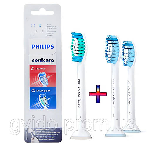 Насадка Philips Sonicare Simply Clean C1 + Sensitive HX (3 шт.) для ...