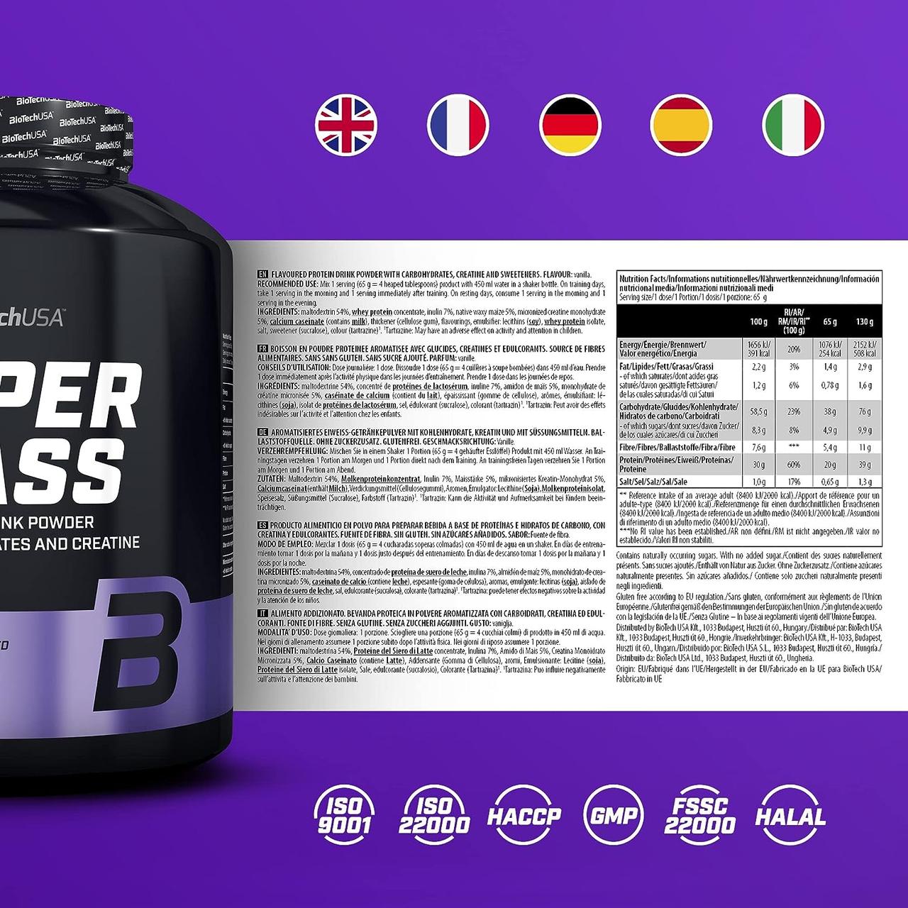 Гейнер BioTech Hyper Mass 5000 2,270 kg (Vanilla) (ID#1935703022), цена ...