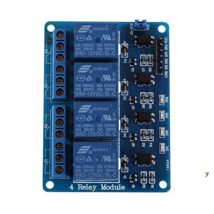 4-Channel 12V Relay Module for Arduino Четырехканальный релейный модуль ...