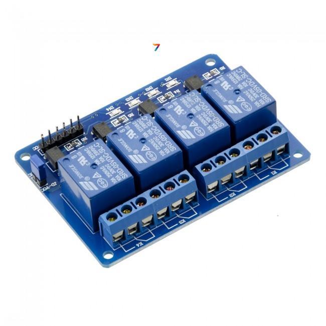 4-Channel 24V Relay Module for Arduino Четырехканальный релейный модуль ...
