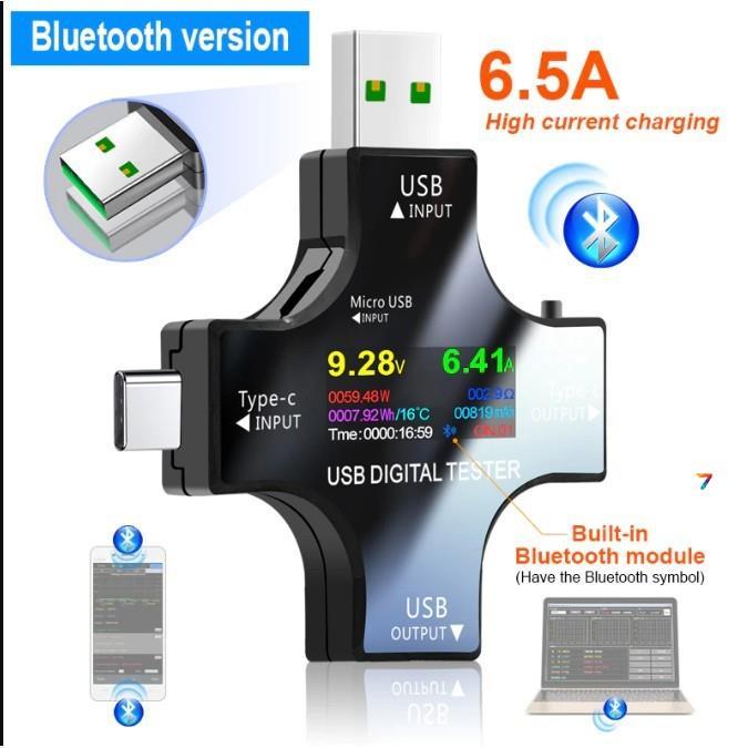 Bluetooth USB-TESTER - 3.1 Type-C Цифровой вольтметр, амперметр ...