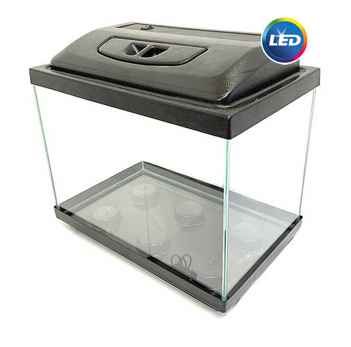 Аквариум ZooCool 3 in 1 Black Line/White прямоугольный T4-LED 800-350 ...